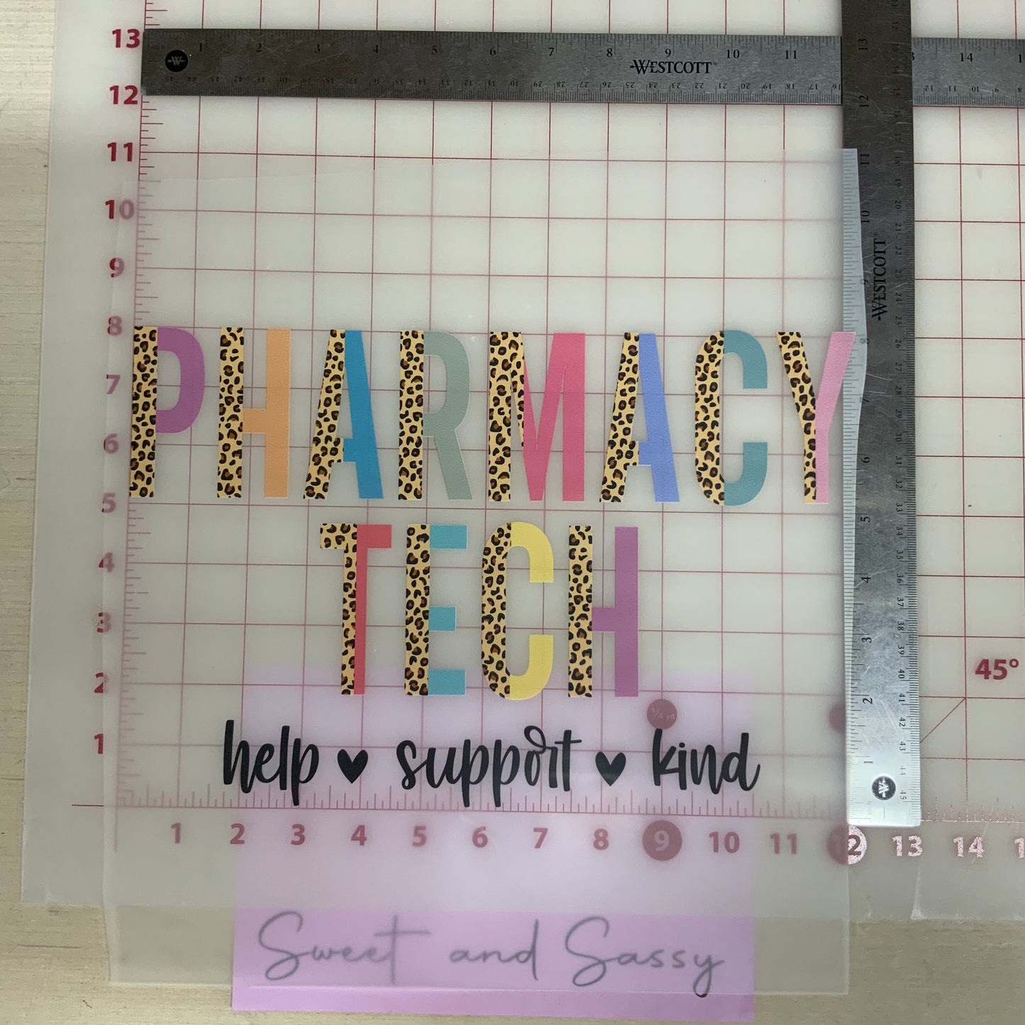 "Pharmacy Tech leopard" DTF Transfer Design – Sweet and Sassy Store