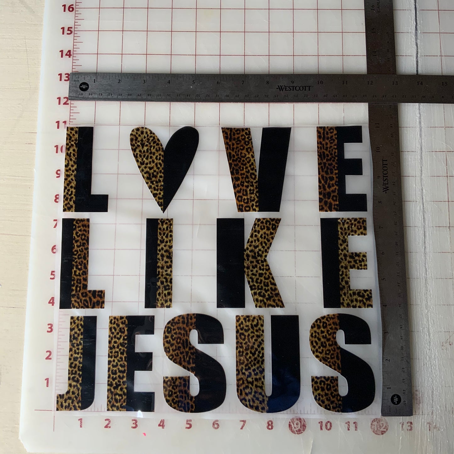 "LOVE LIKE JESUS" DTF Transfer Design – Sweet and Sassy Store