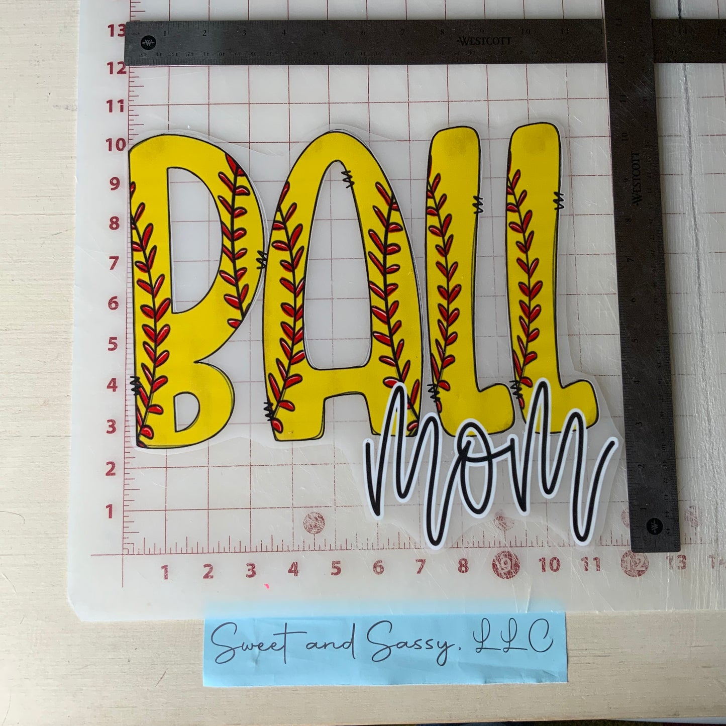 "BALL MOM Softball" DTF Transfer Design – Sweet and Sassy Store
